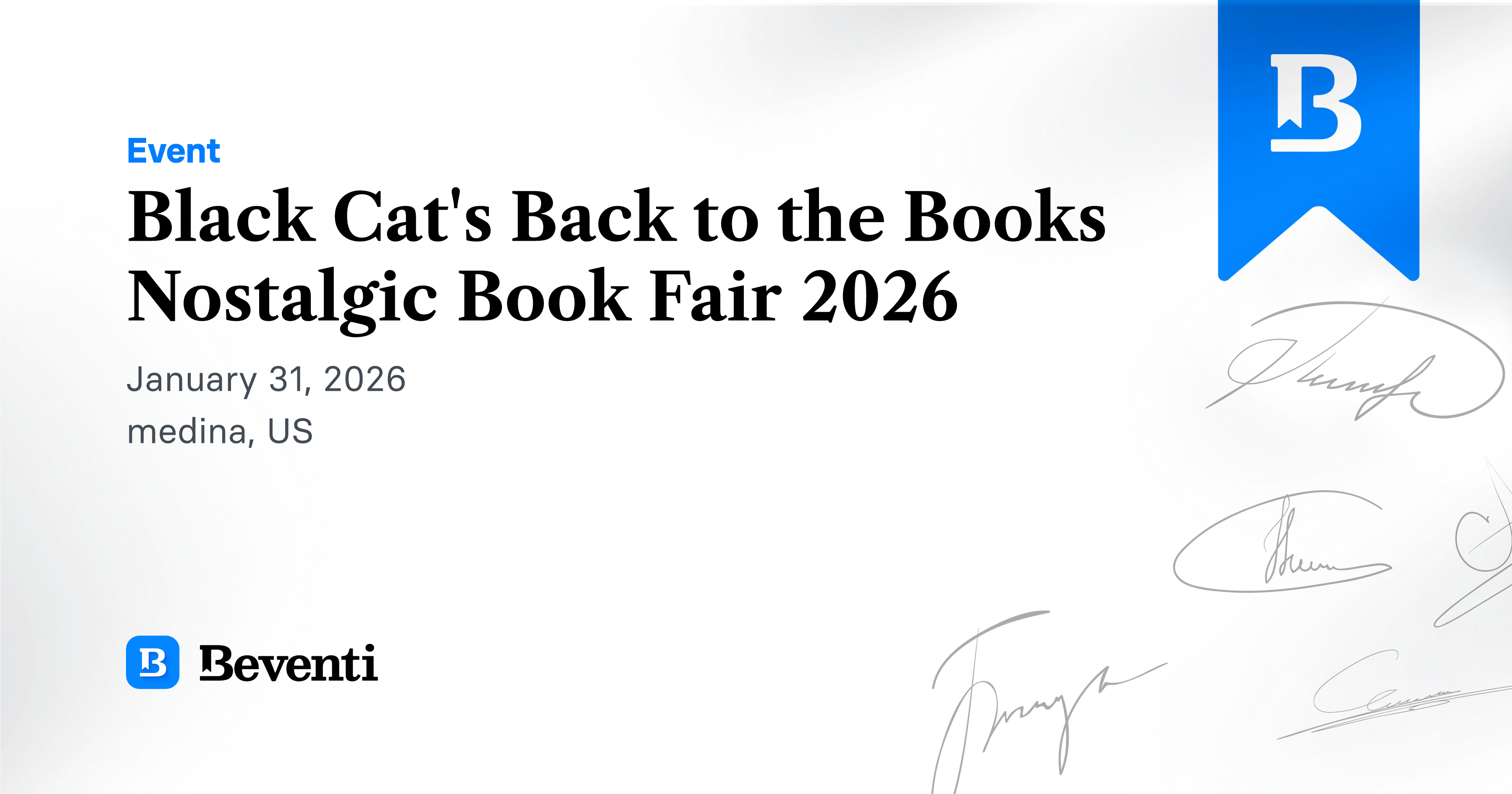 Black Cat's Back to the Books Nostalgic Book Fair 2026