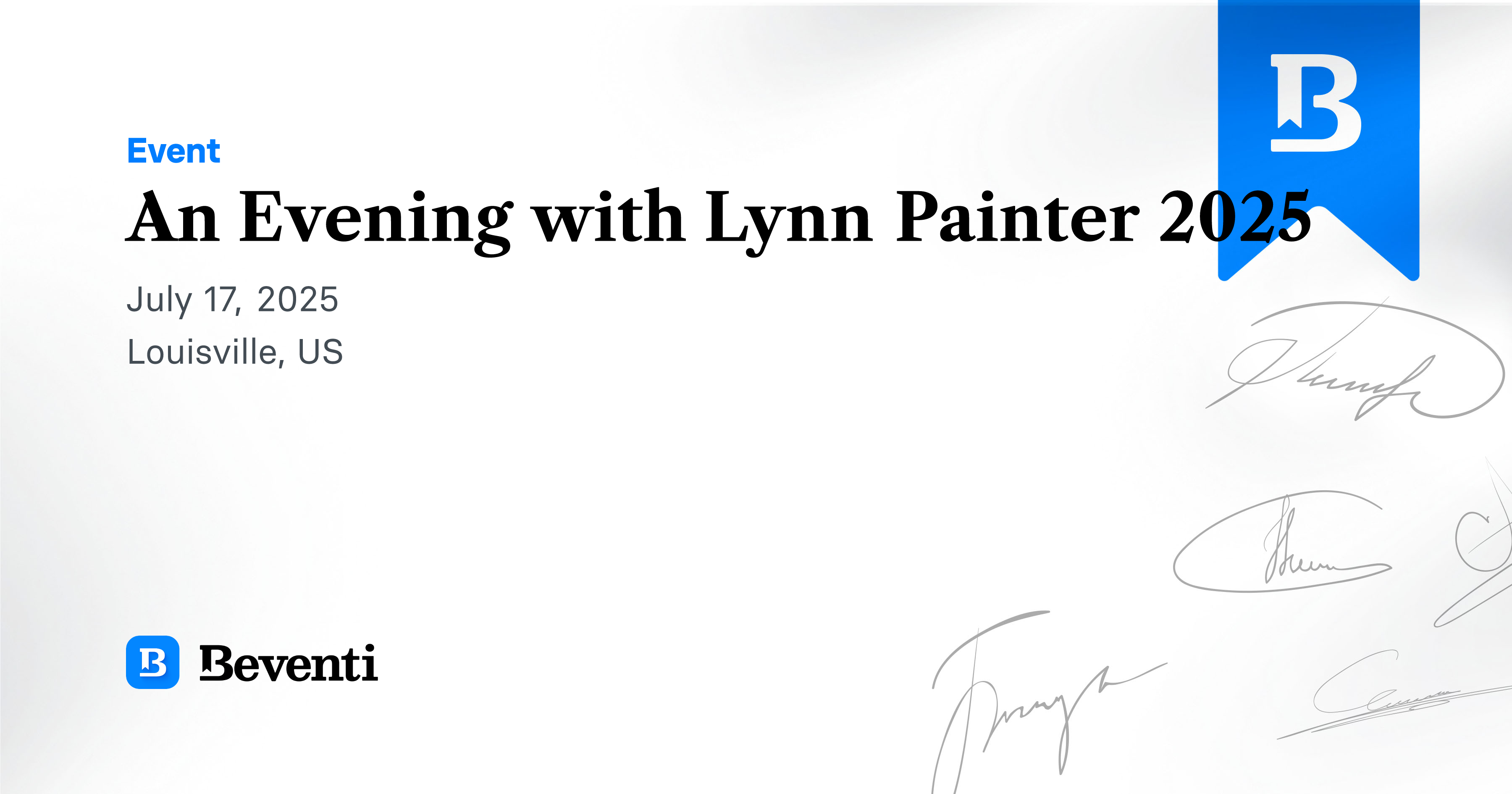 An Evening with Lynn Painter 2025