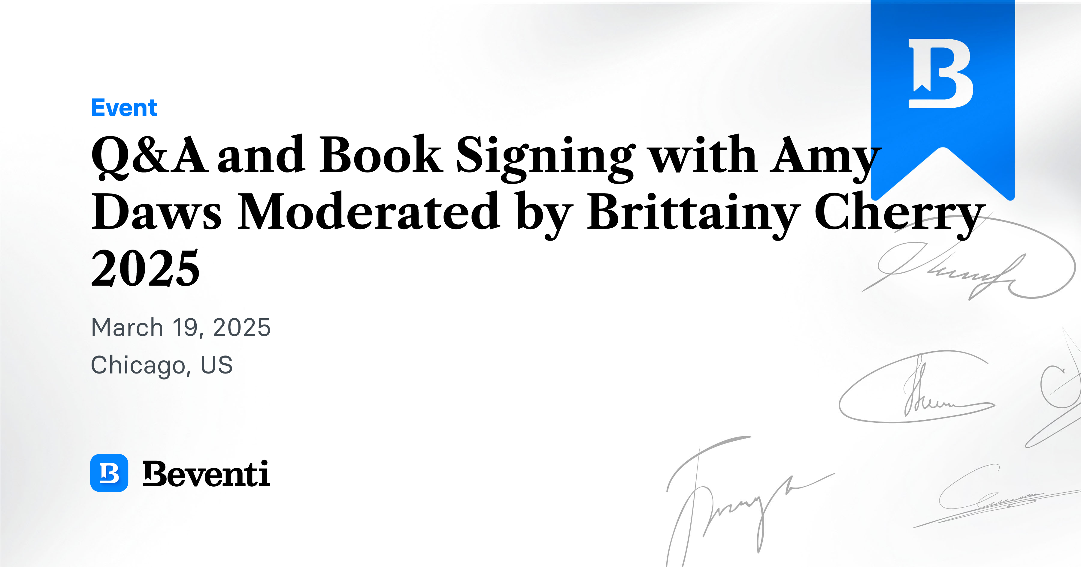 Q&A and Book Signing with Amy Daws Moderated by Brittainy Cherry 2025 ...