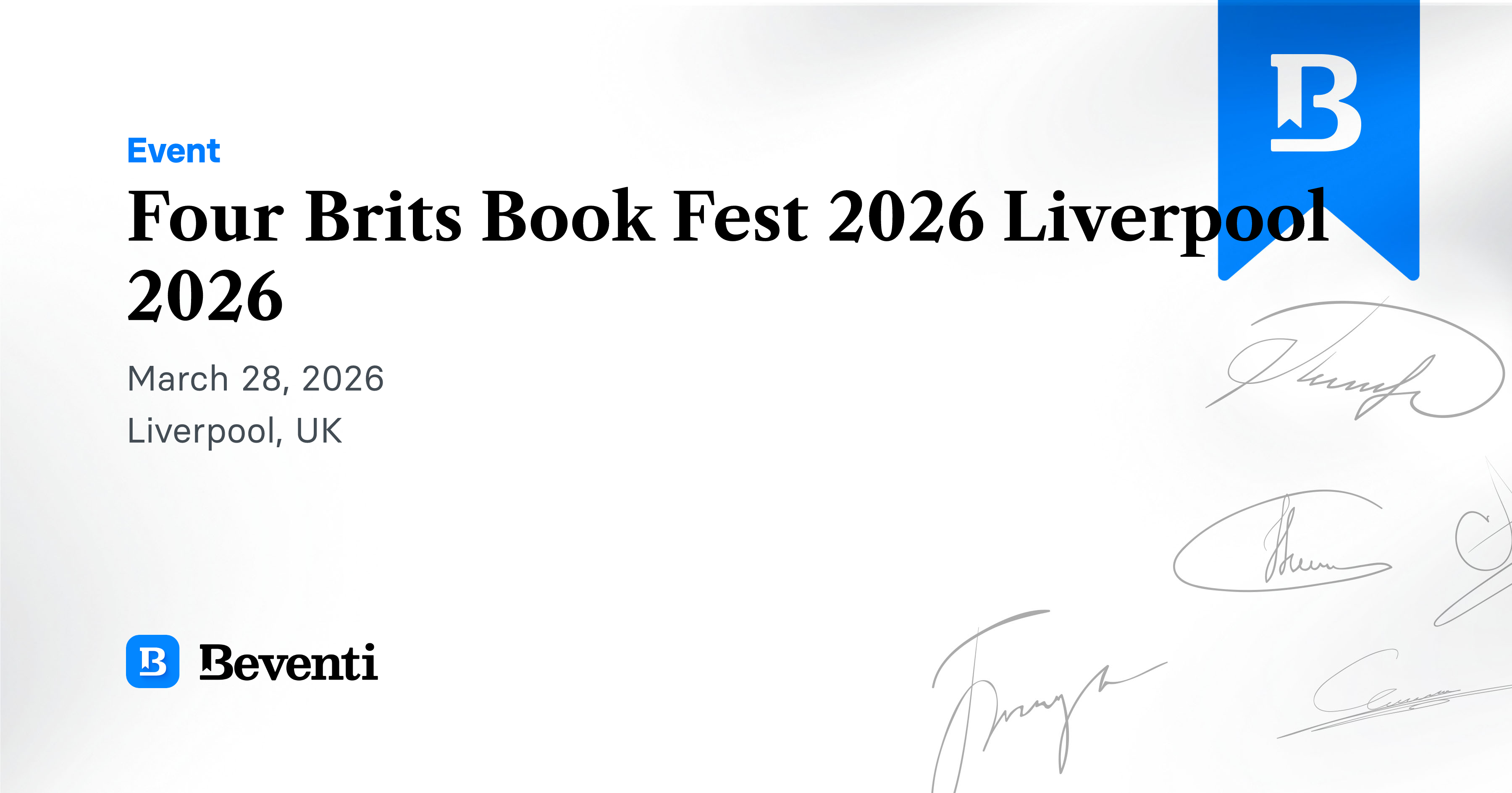Four Brits Book Fest 2026 Liverpool 2026